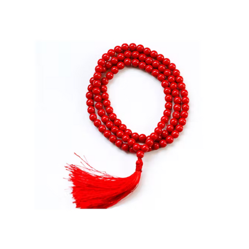 Certified Red Coral Mala | Certified Munga Mala| Red coral Mala ...