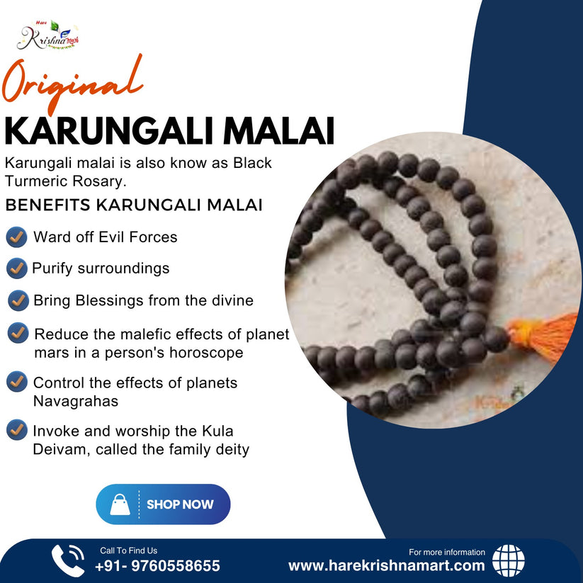 Certified Karungali Mala | Karungali Mala Benefits and Price – Hare ...